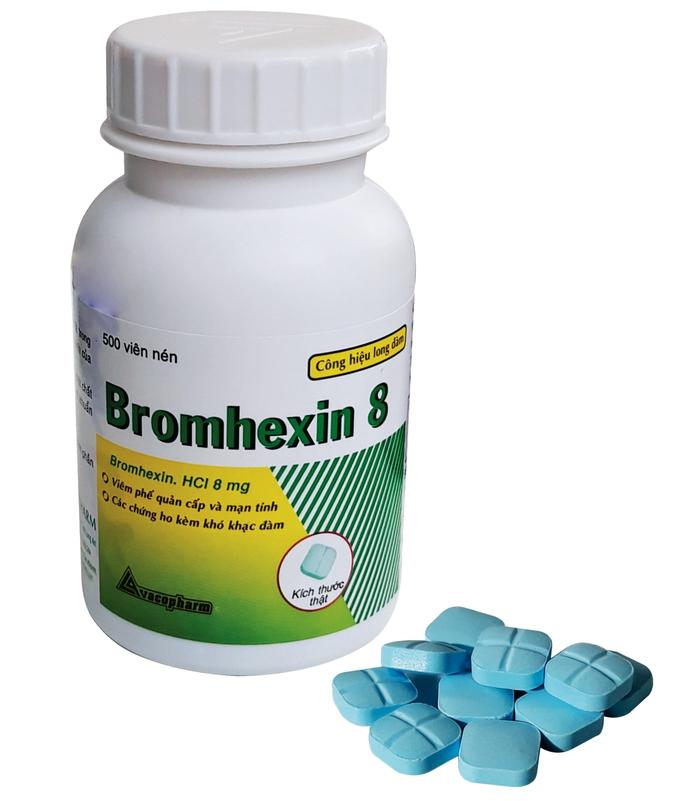 Bromhexin 8mg Lọ Xanh Dương 500 Viên: Điều Trị Viêm Phế Quản Cấp Tính ...