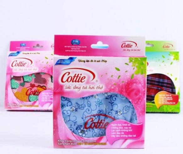 Khẩu trang y tế 3 lớp Cottie sợi hoạt tính người lớn: Bảo vệ sức khỏe ...