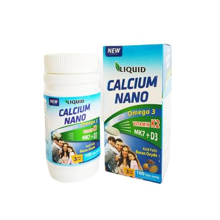 Liquid Calcium Nano hộp 1 lọ 100 viên nang Mediphar