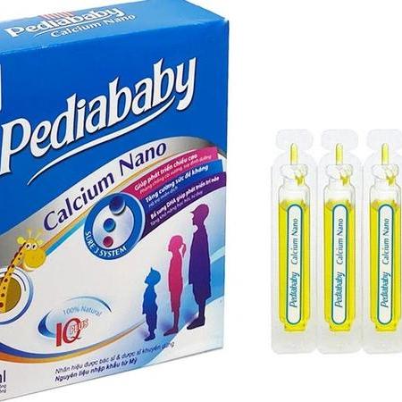 Pediababy Calcium Nano hộp 4 vỉ x 5 ống x 10ml Mediphar