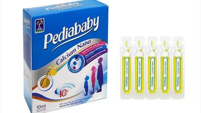 Pediababy Calcium Nano hộp 4 vỉ x 5 ống x 10ml Mediphar
