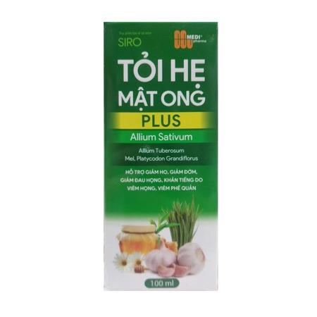Siro Tỏi hẹ mật ong Plus hộp 1 lọ 100ml Medipharma