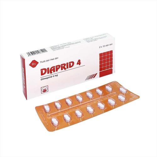 Diaprid Glimepiride 4mg hộp 2 vỉ x 15 viên nén Pymepharco: Kiểm Soát ...