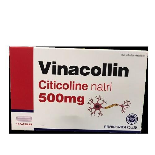 Vinacolin Citicoline 500mg hộp 10 viên nang Việt Pháp