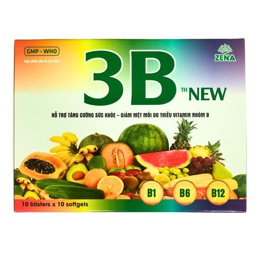 Vitamin 3B TH New B1 B6 B12 hộp 10 vỉ x 10 viên nang mềm TH Pharma
