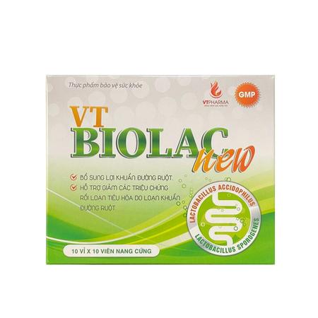 VT Biolac New hộp 10 vỉ x 10 viên nang Tradiphar