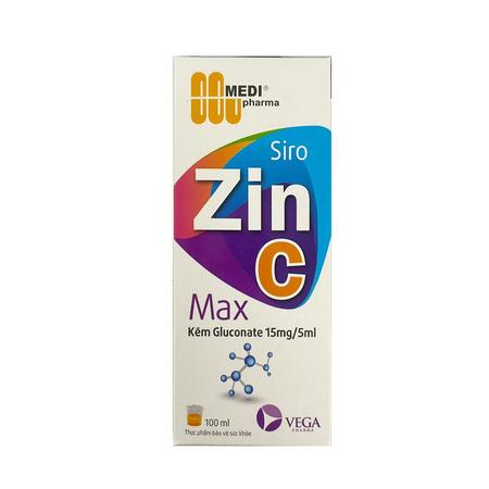 ZinC Max kẽm gluconate 15mg-5ml hộp 1 chai 100ml Vega